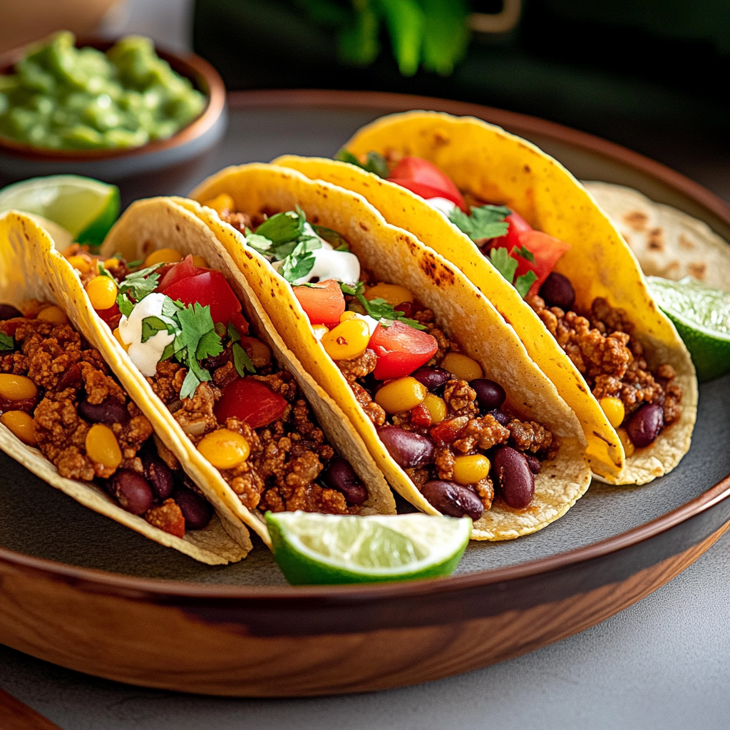 Delicious Beef and Bean Chili Tacos Recipe