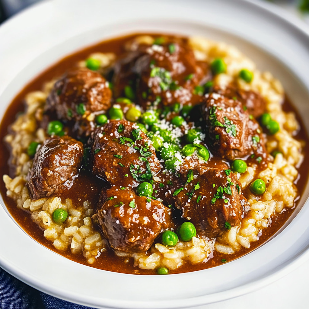 Delicious Beef and Sweet Pea Risotto Recipe