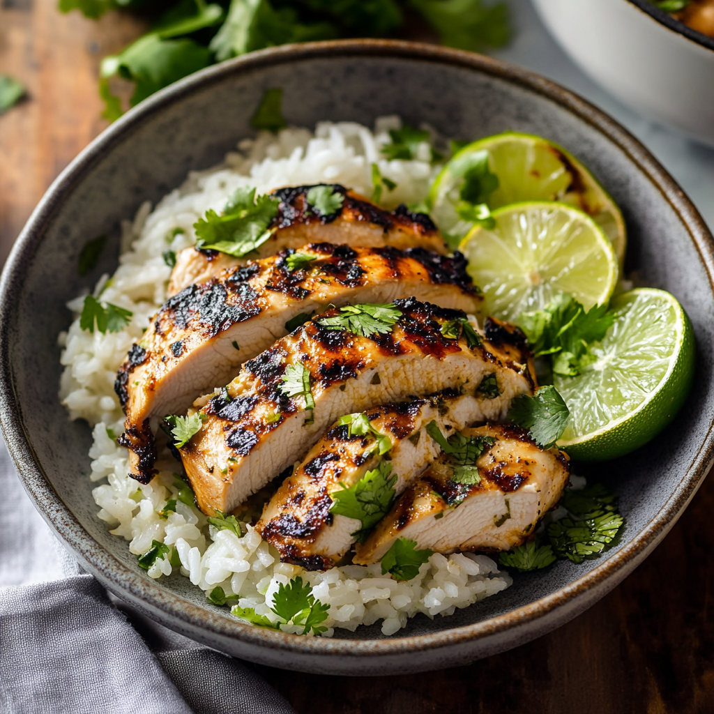 Grilled Chicken with Cilantro Lime Rice