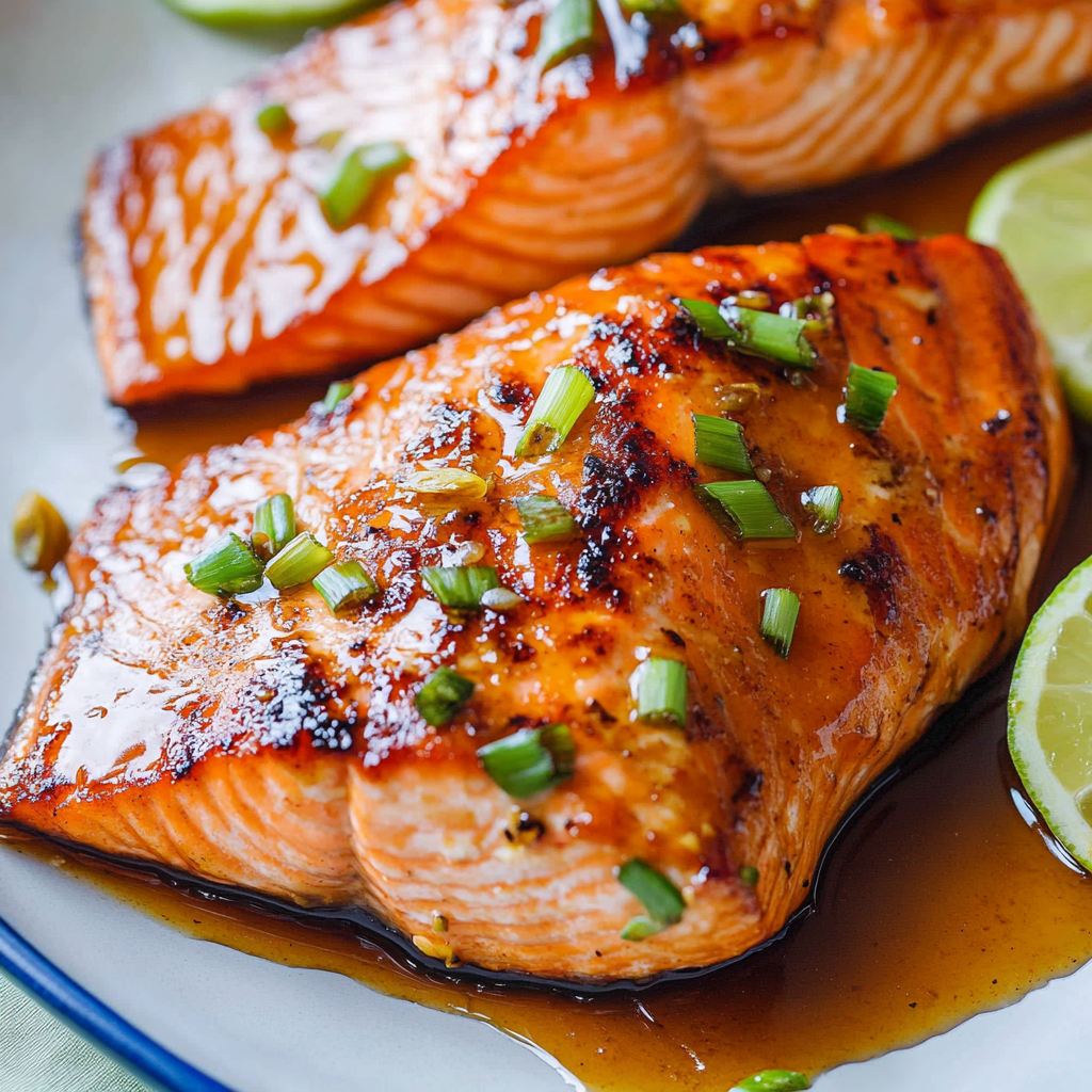 Honey Garlic Glazed Salmon Fillet