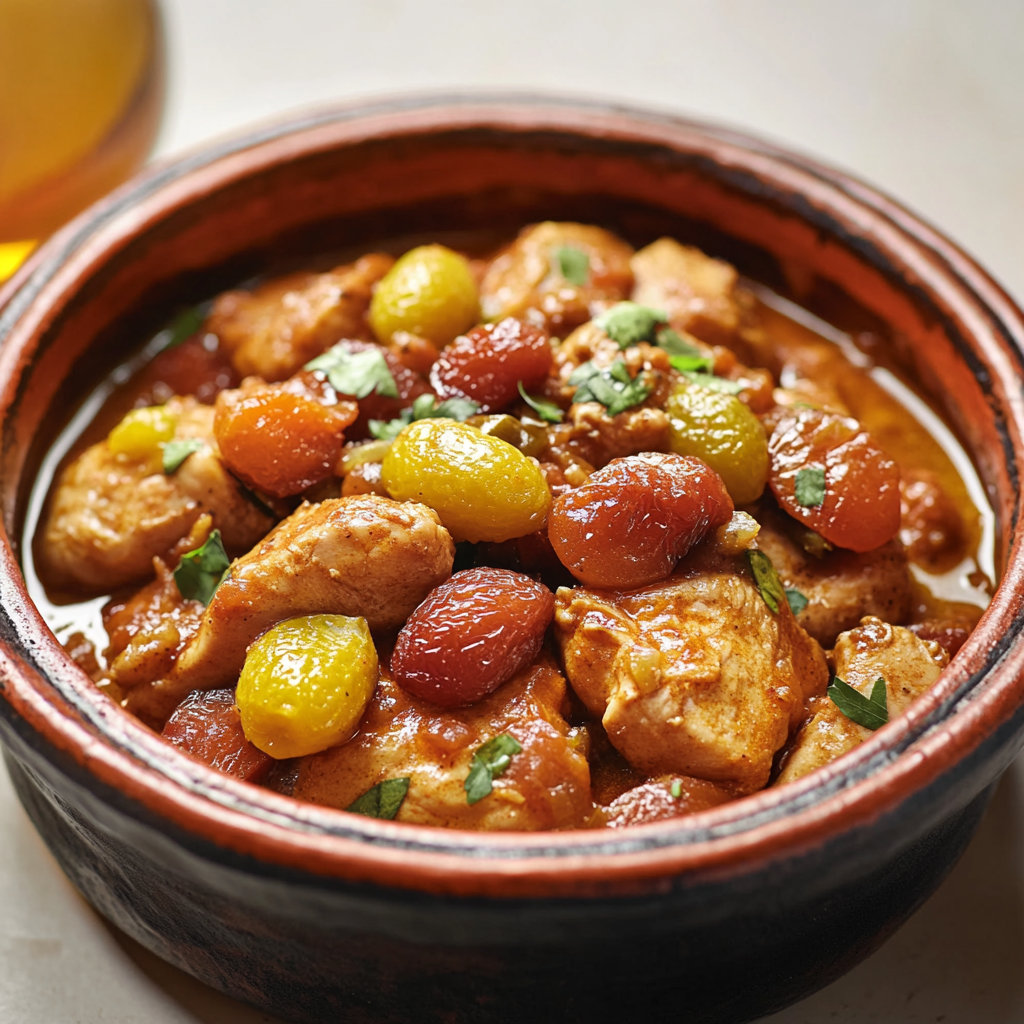 Moroccan Chicken Tagine with Apricots