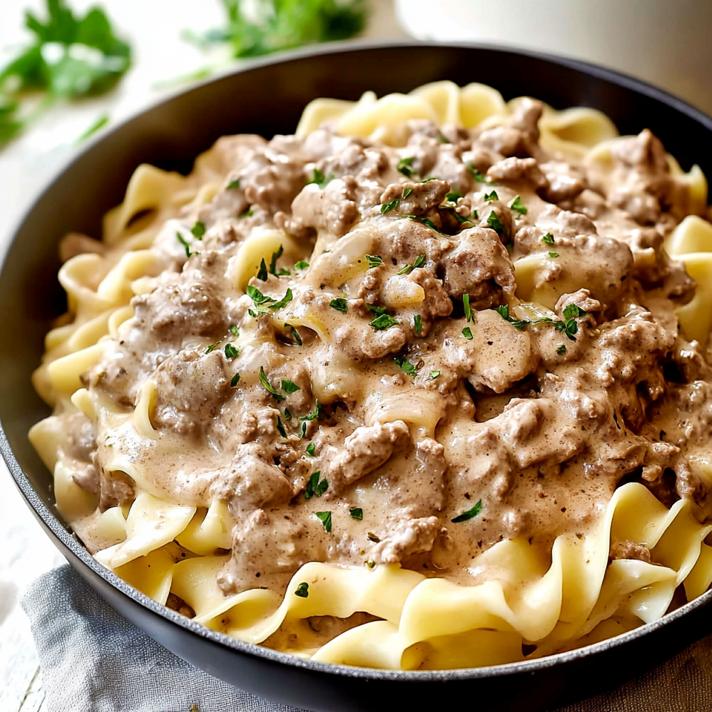Beef Stroganoff with Ground Beef