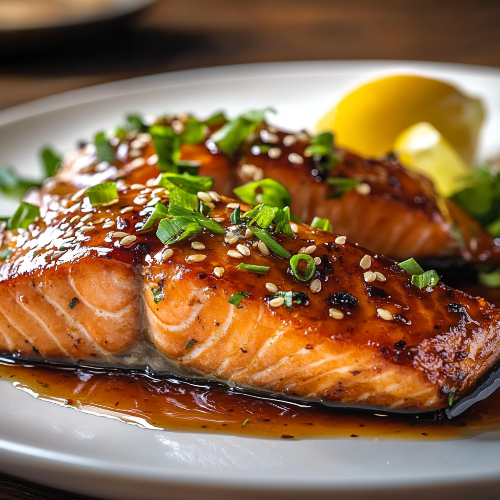 Bourbon Glazed Salmon