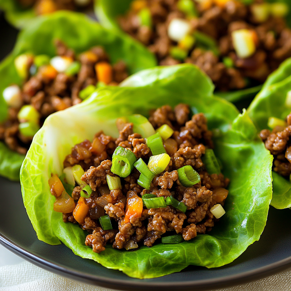 Ground Beef Lettuce Wraps